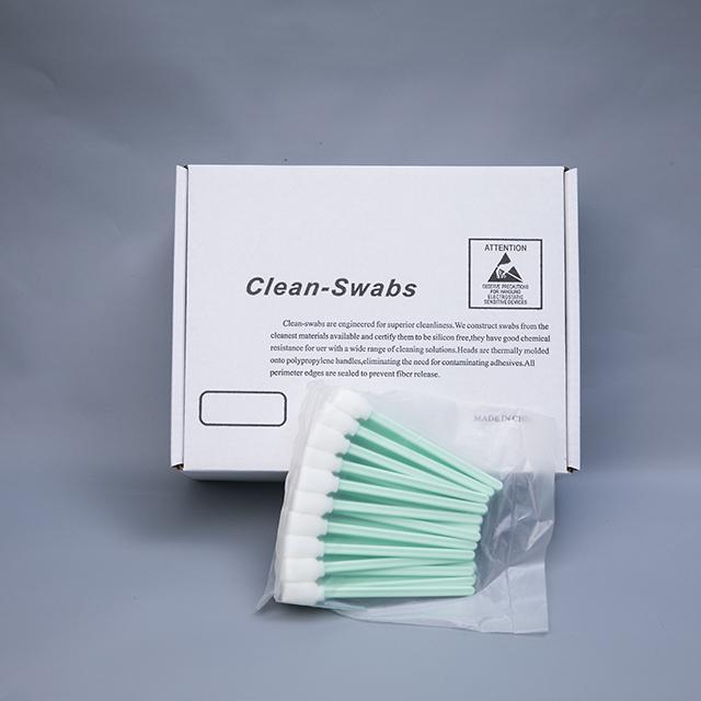 Lint Free Polyester Swab Stick Non Woven Head For Inkjet Printer Cleaning