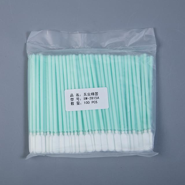 Big Round Head Polyester Swab Polypropylene Stick For Semiconductor