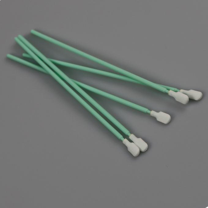 165mm Long Handle Polyester Flat Round Head Cleanroom Lint Free Swabs