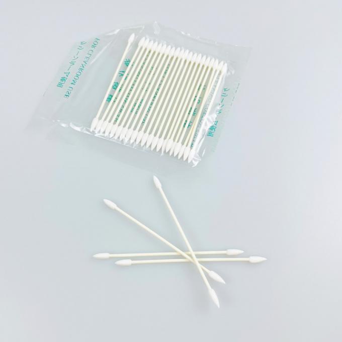 Cleanroom Industrial Double Pointed Cotton Swabs Dust Free