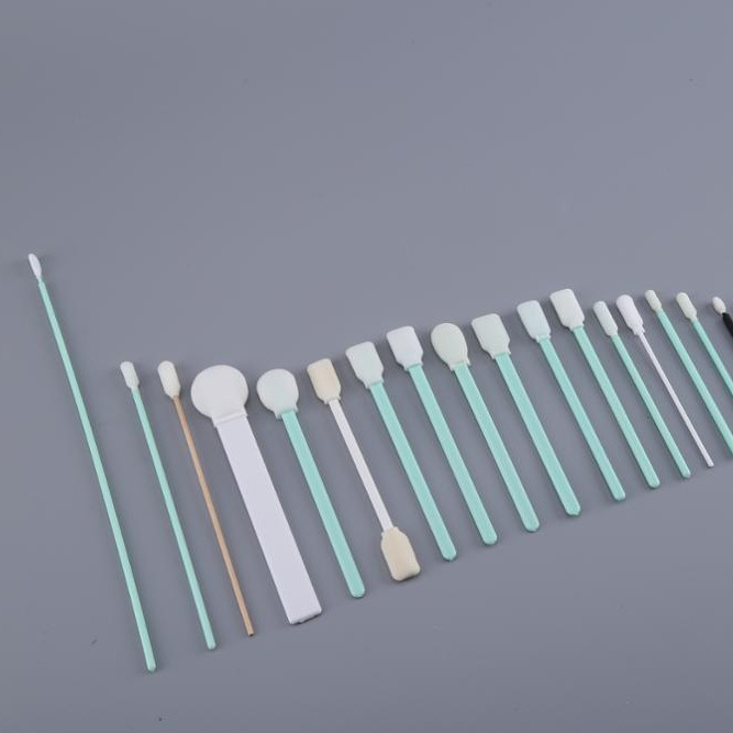 165mm Cleanroom Polyester Lint Free Cleaning Swabs Disposable For Printers