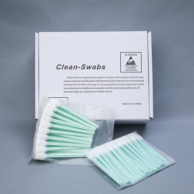 Green Stick Cleanroom Foam Swabs With Polypropylene Handle